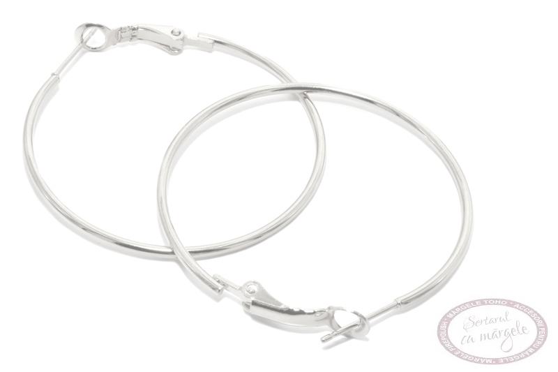 Tortita "creole" 40mm placata cu argint, pereche - Sertarul cu Margele